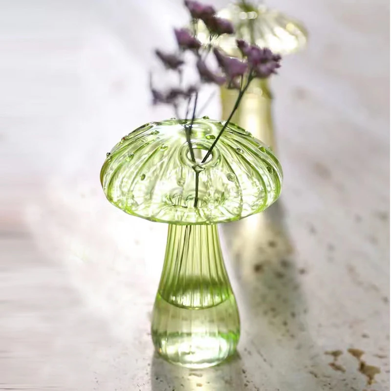 Colourful-Mushroom-Vase-Creative-Hydroponic-Transparent-Glass ...