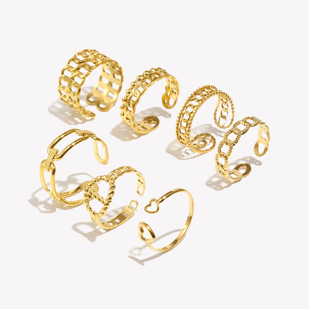 E.B.belle Adjustable Resizable Water Resistant Stainless Steel Ring ...