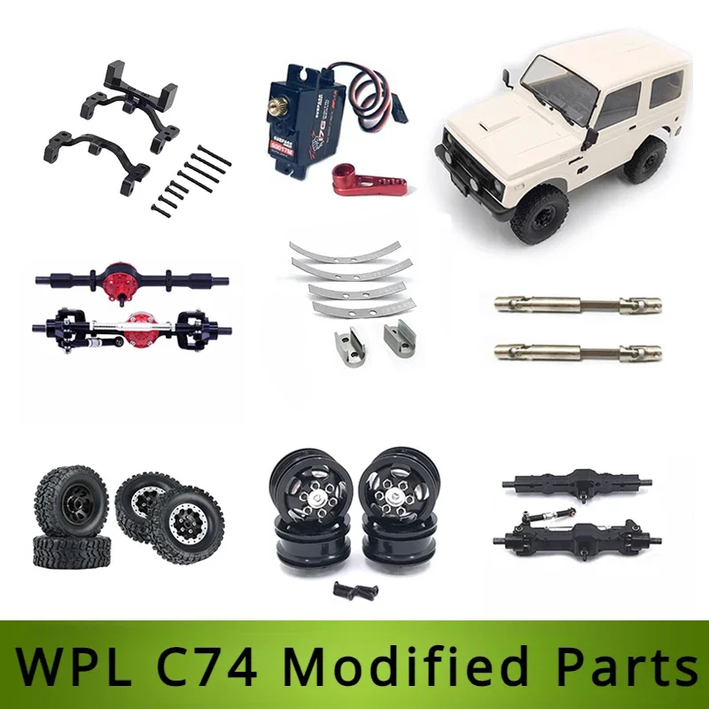 WPL-C74-RC-Car-Spare-Parts-Metal-Front-and-Rear-Axle-Axle-Drive-Shaft ...