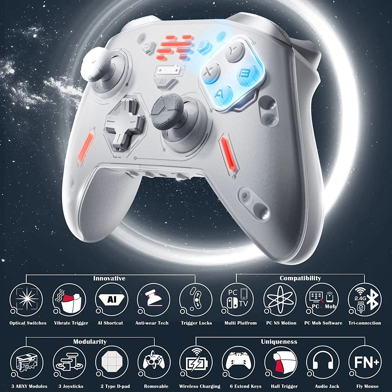 BEITONG Zeus 2 Analog Optical Switches Elite Game Controller For PC ...