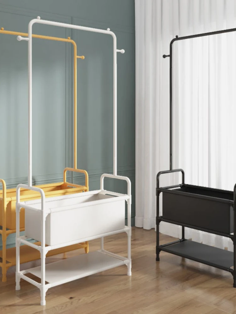 Simple Drying Rack Shoe Rack Integrated Household with Storage Basket ...