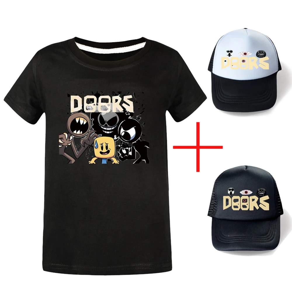 Game Doors Children Clothes T Shirt and Cap Boys Streetwear Cotton Tees ...