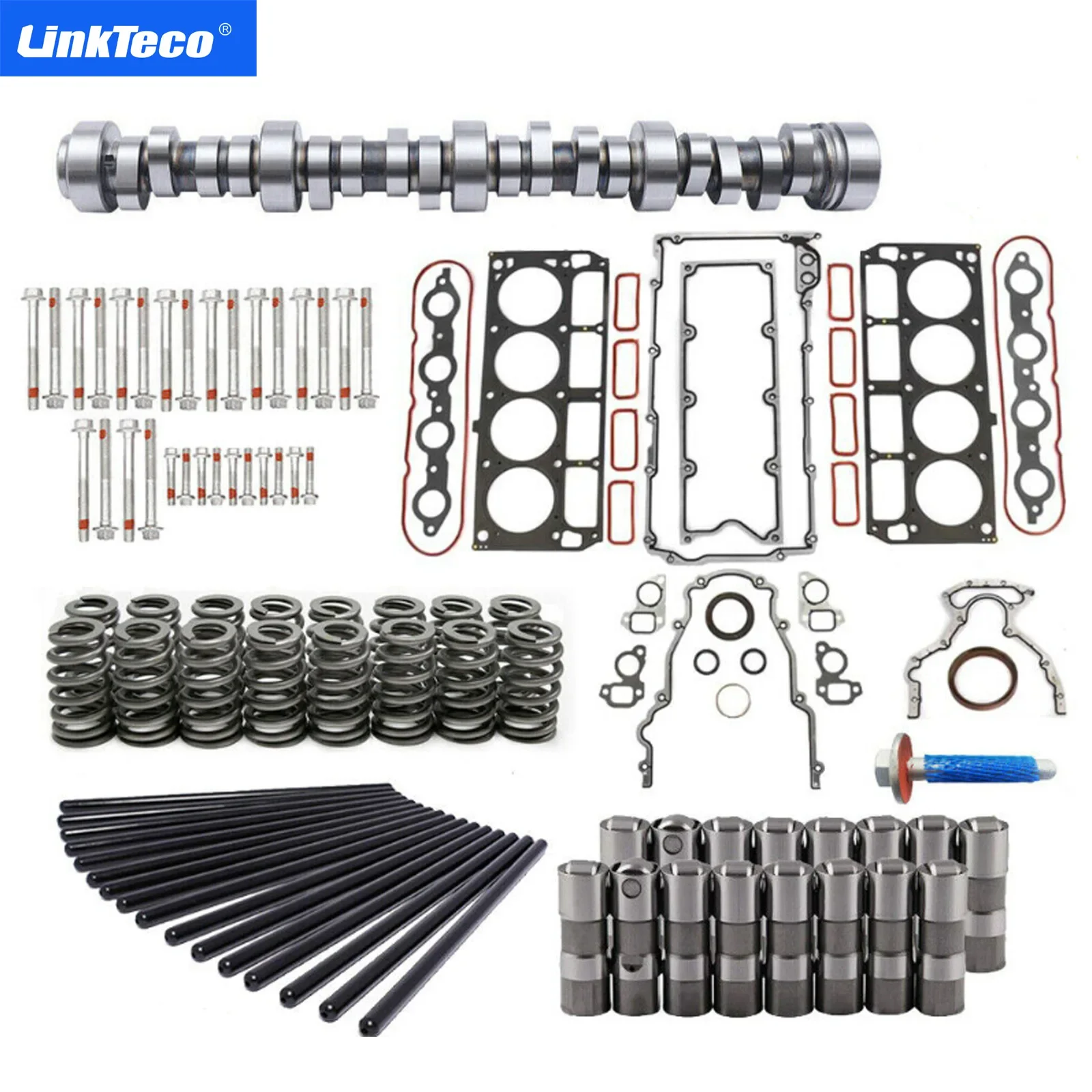 Engine-Rebuild-Kit-Tappet-Camshafts-full-head-gasket-set-For-GM-Buick ...