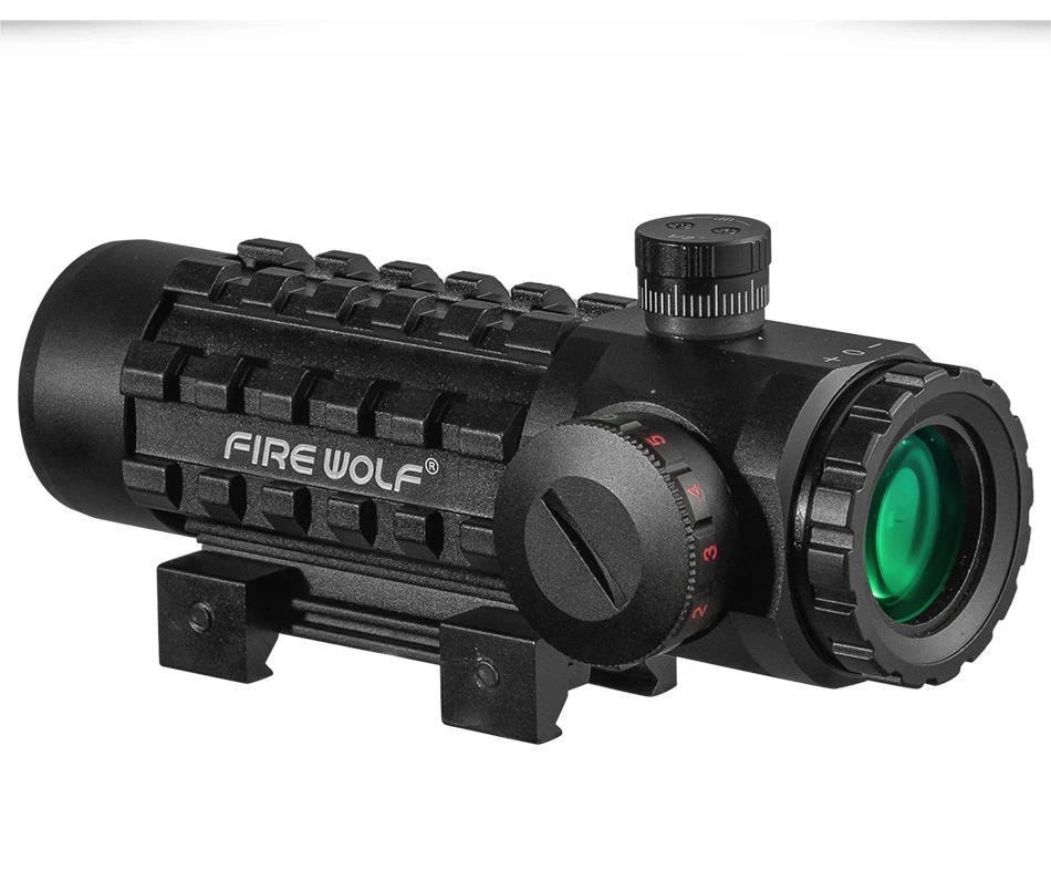 Fire Wolf 3X28 Green Red Dot Cross Sight Scope Tactical Optics ...