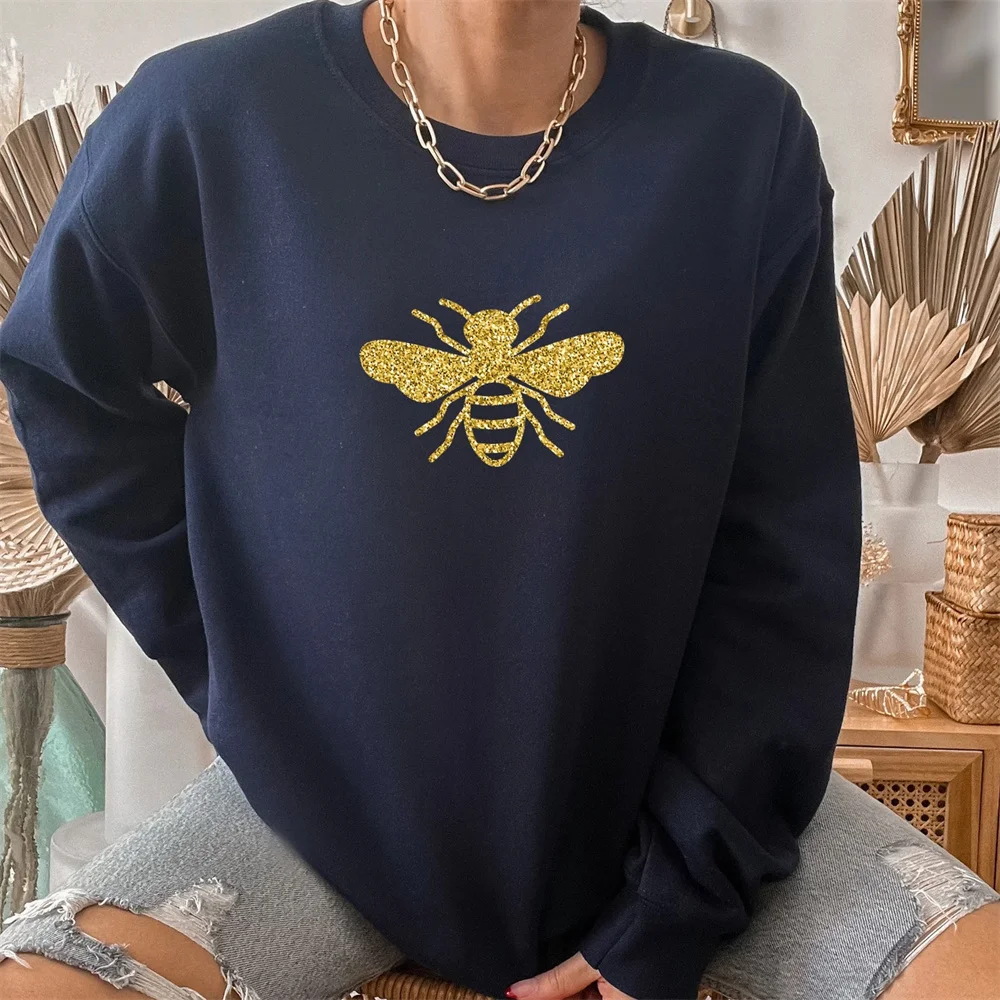 Bee-Sweatshirt-Honey-Bee-Gift-Unisex-size-Loose-Fit-Bumble-Bee-Jumper ...