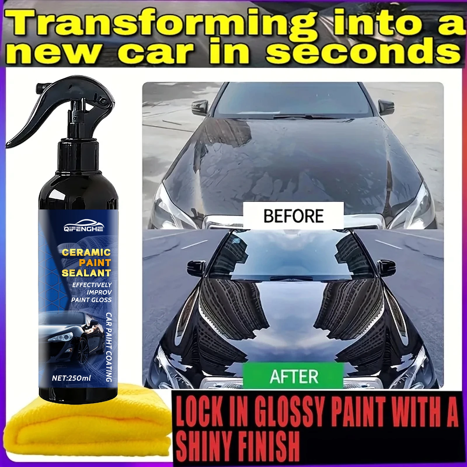 Advanced Ceramic Coating Spray - 3-in-1 Multifunctional Paint ...