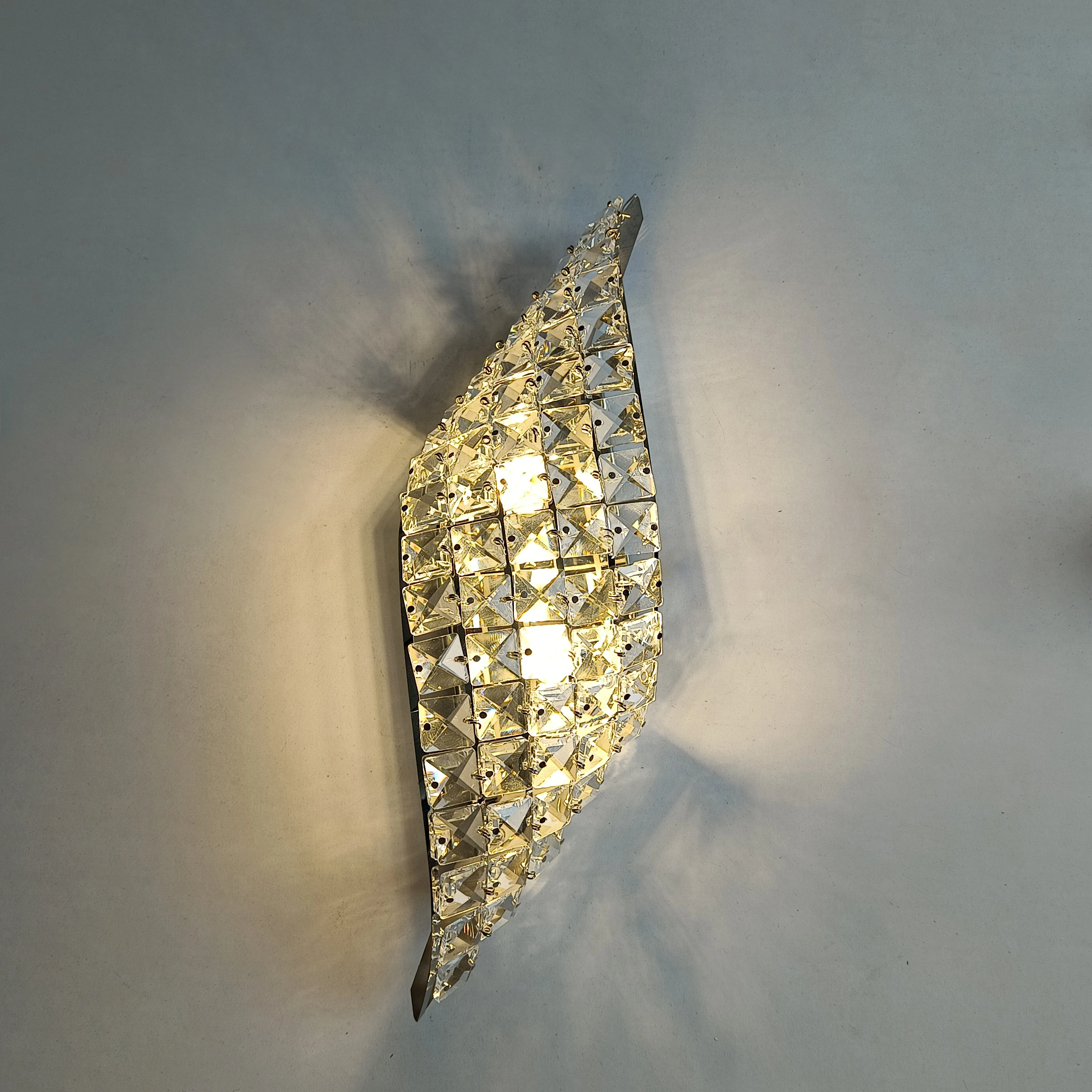 ADELIER Fashion stainless steel crystal wall lamps G4 LED wall light ...
