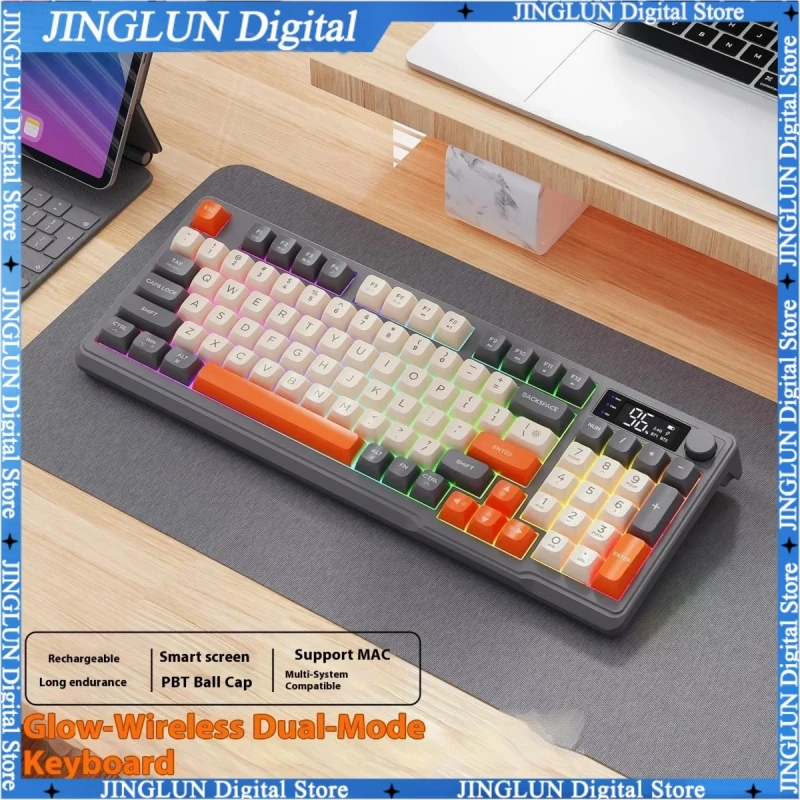 Ziyoulang-M96-Wireless-Keyboard-With-Screen-gaming-Keyboard-Bluetooth-Dual-mode-Connection-multi ...