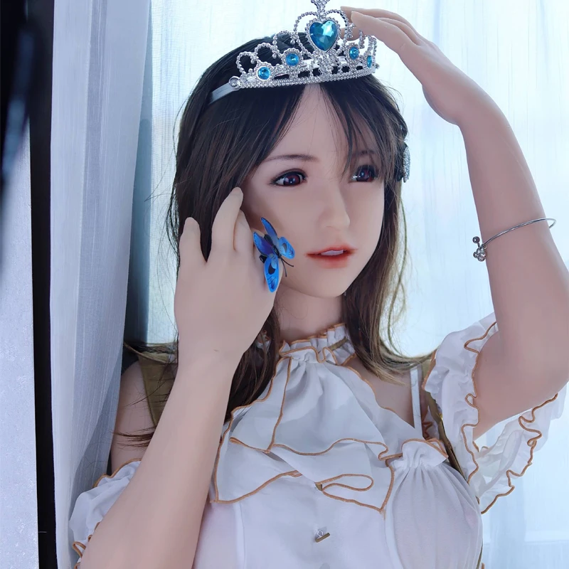 Moya Adult Full Silicone Doll Solid Doll Simulation Sound Doll Straight Hair Cute Makeup Model