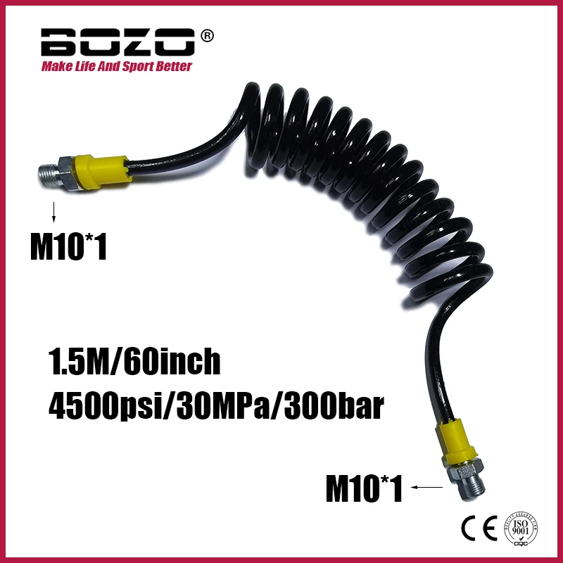 High-Pressure-150cm-60inch-Coiled-Remote-Line-Microbore-Charging-Hose ...