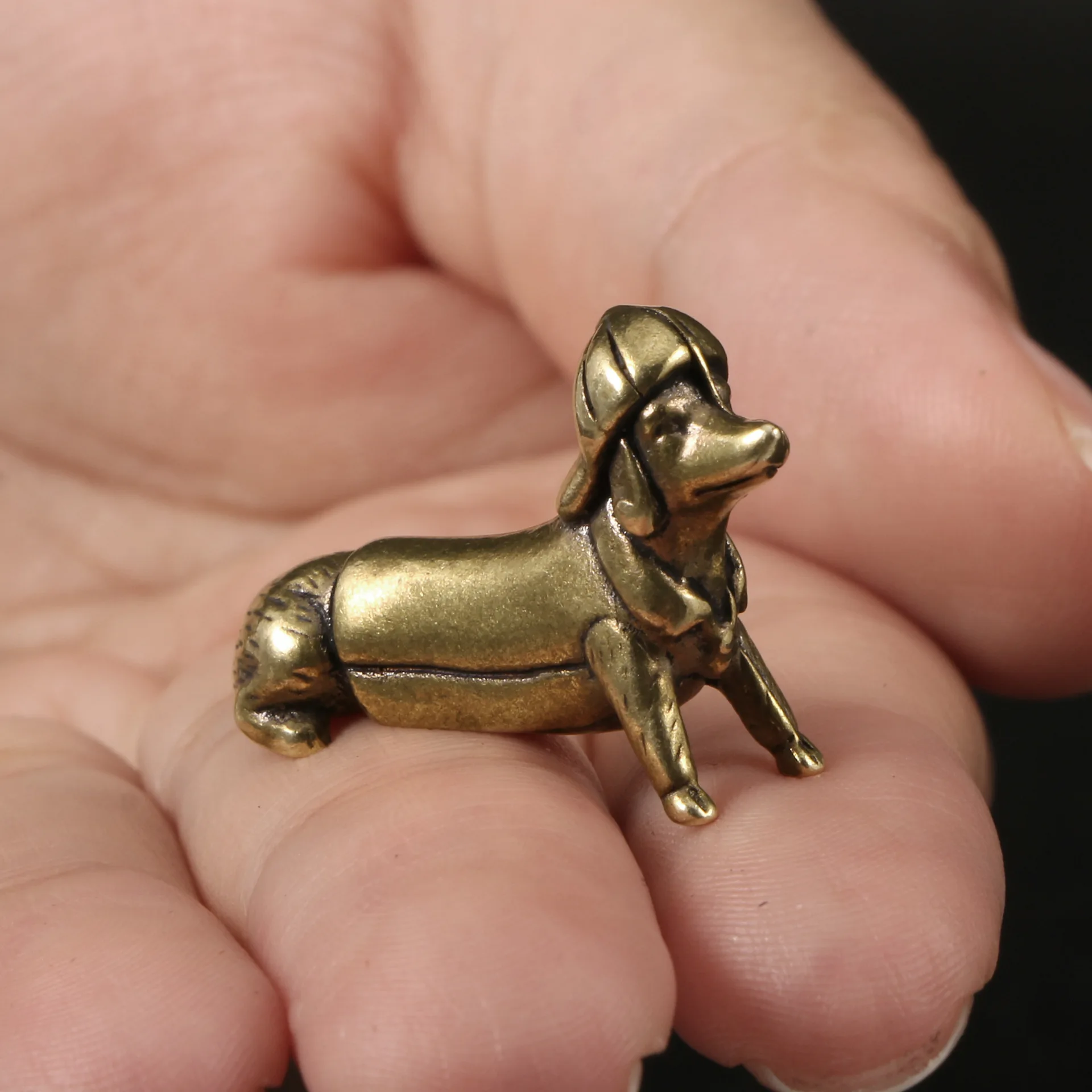 Pure-Copper-Dachshund-Miniature-Figurines-Solid-Brass-Animal-Dog ...