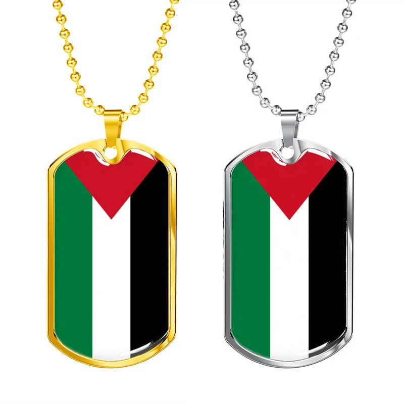Map-Flag-Necklaces-For-Women-Men-Stainless-Steel-Gold-Color-Jewish ...