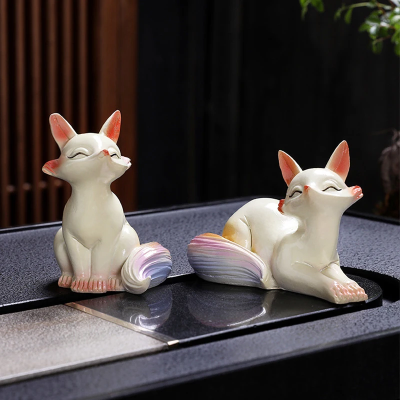 Little-Fox-Color-changing-Tea-Pet-Ornament-Creative-Home-Fox-Tea-Play ...