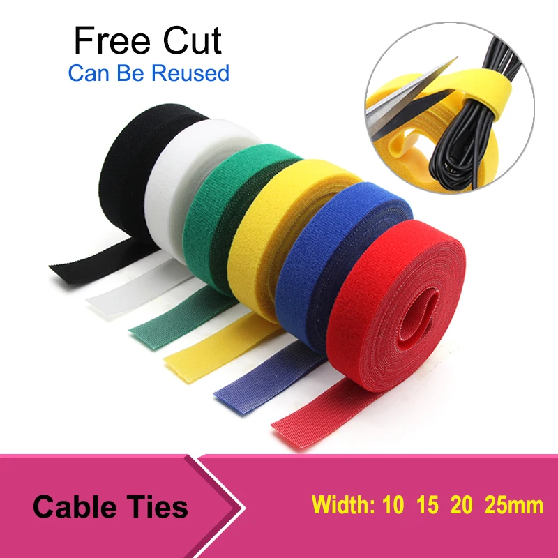5m-Roll-Cable-Ties-Reusable-Hook-Loop-Tape-Fastener-DIY-Self-Adhesive ...