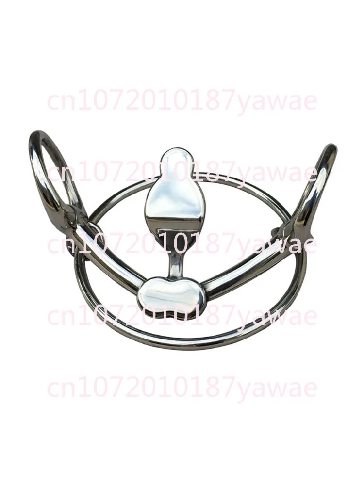 Stainless-Steel-Large-Ring-Gag-Bit-Iron-Horse-Racing-Chew-Tongue-Depressor-Protection-Horse ...