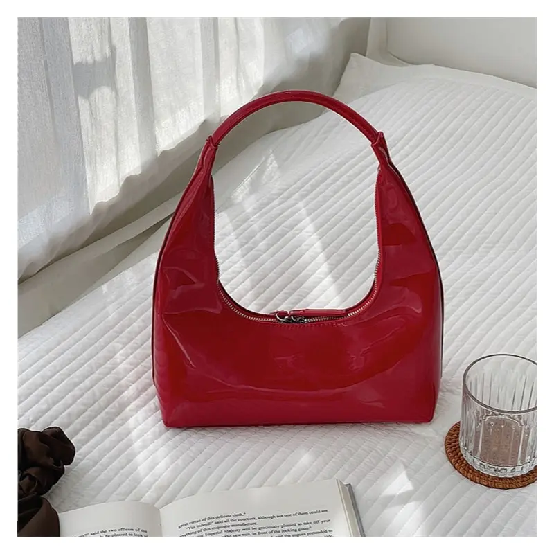 Personality Retro Bright Small Scallop Lacquered Handbag New Style ...
