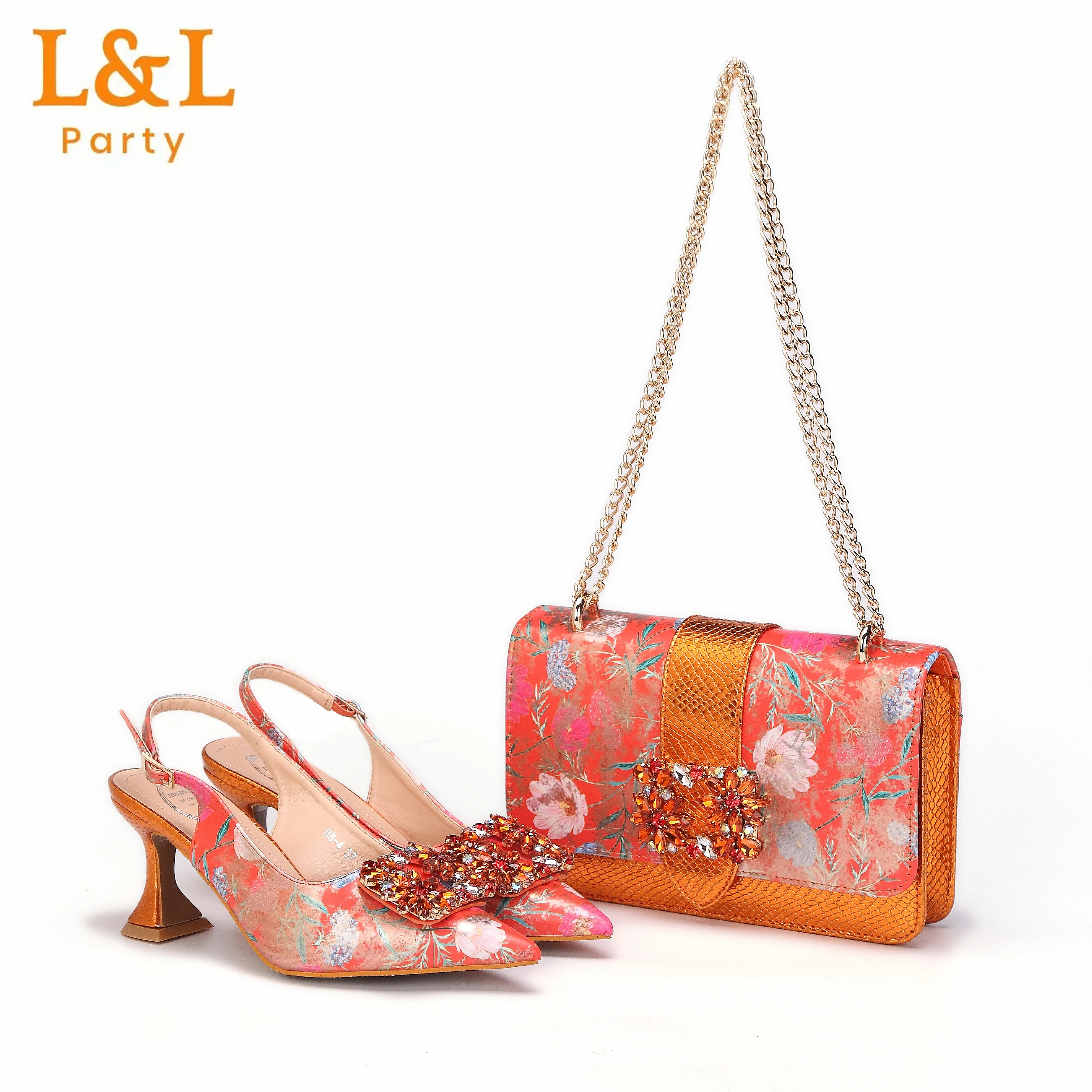 Newest-Orange-Color-Pumps-High-Heels-Decorated-with-Water-Rhinestone ...