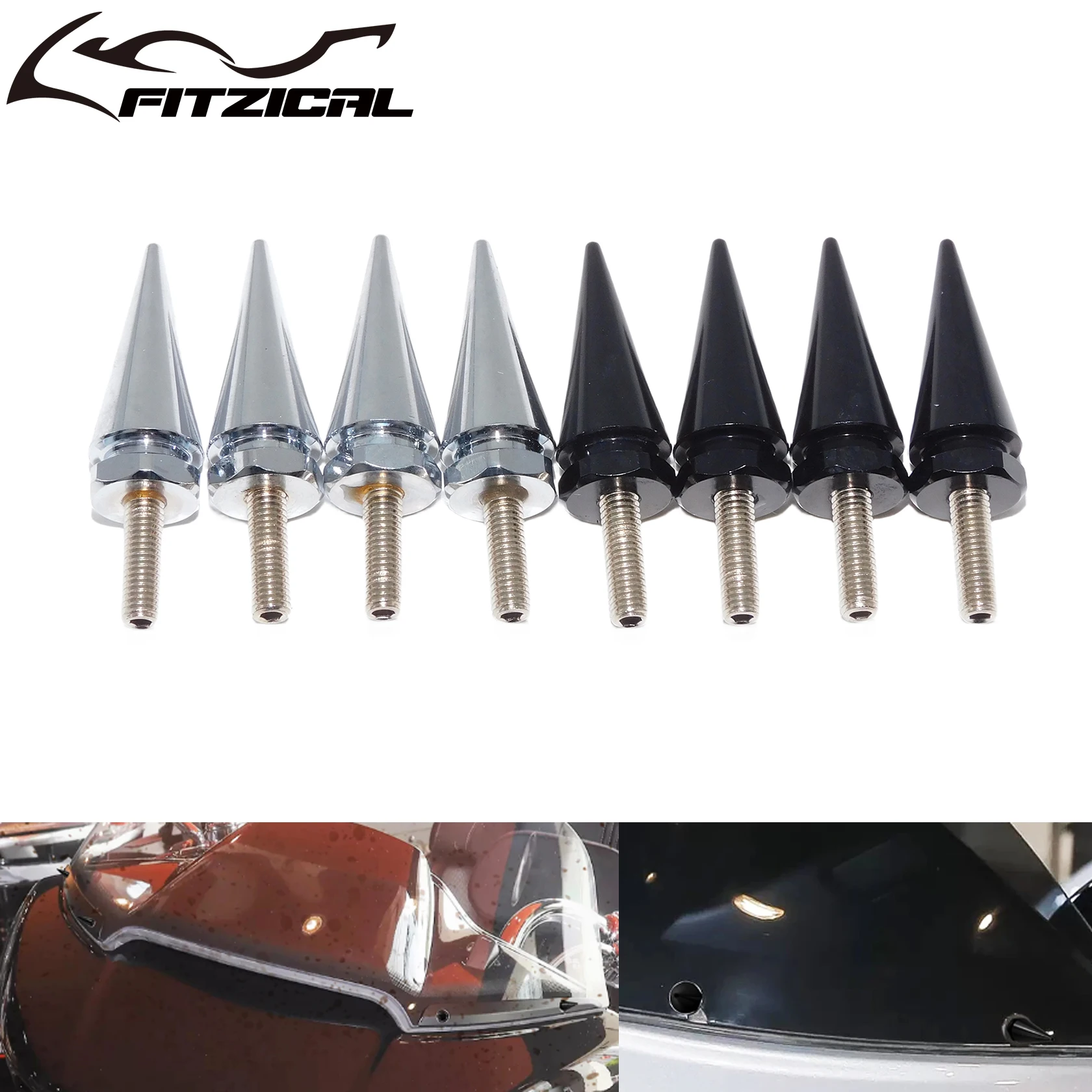 Spike Motorcycle Windshield Trim Harley Windshield Bolts Windscreen