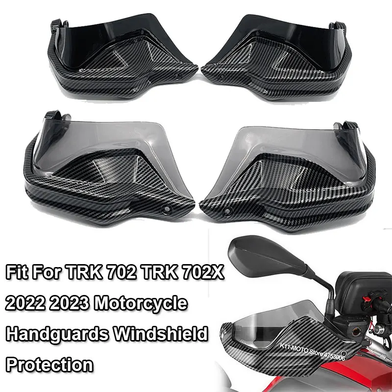 2023 TRK702 TRK702X Carbon Look Motorcycle Handguard Shield HandGuard ...