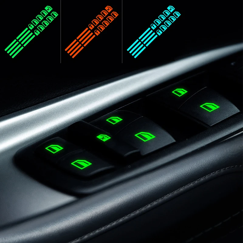 Car-Door-Window-Lift-Button-Luminous-Switch-Button-Sticker-Windows ...