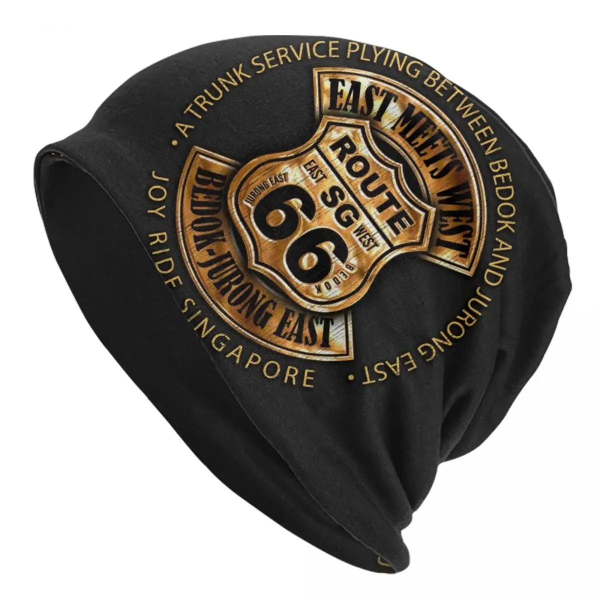 Custom Route 66 Biker Motorcycle Cruise America's Highway Beanie Cap ...