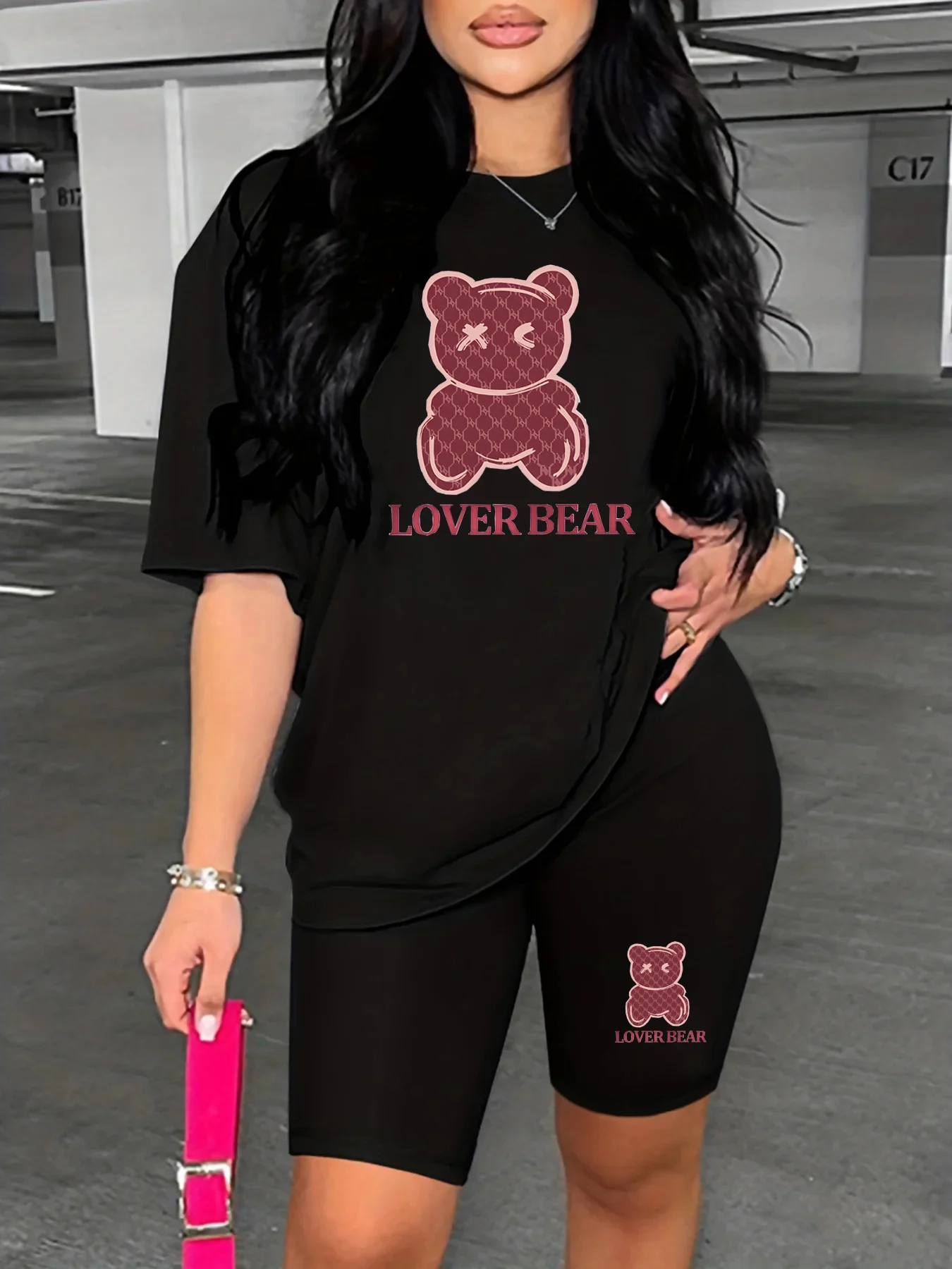 Women-s-Casual-Loose-Short-Sleeved-Two-piece-Set-Women-Tee-shirt-High ...