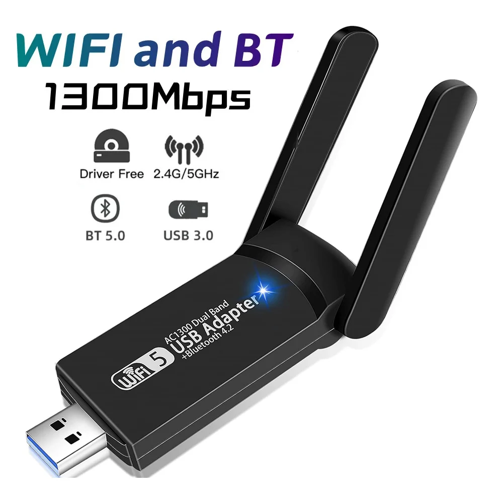 1300Mbps-USB-WiFi-Bluetooth-Adapter-Dual-Band-2-4-5Ghz-Wireless-Network ...