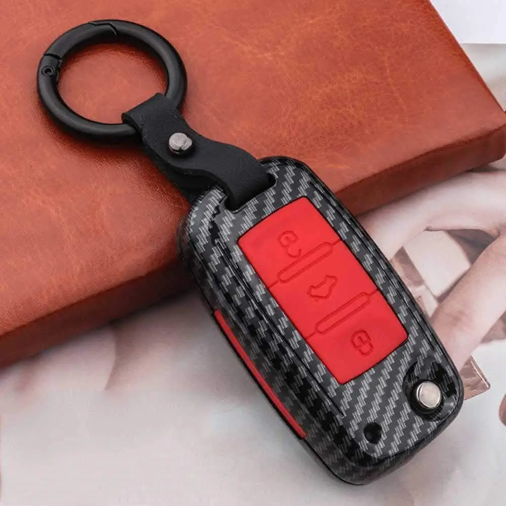 Car Key Case Cover For VW Volkswagen Polo Golf 4 5 6 7 T5 MK7 Tiguan ...