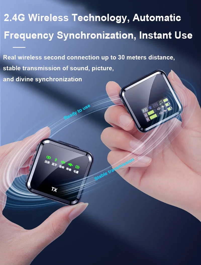 Беспроводной петличный микрофон Bluetooth для iPhone и ноутбука ...