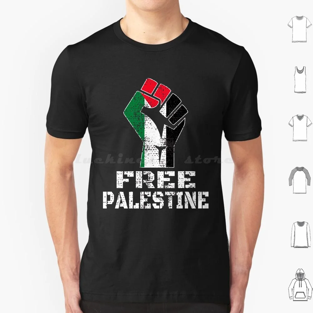 Free Palestine Support Palestine T Shirt Big Size 100% Cotton Palestine Arab Arabic Gaza Free ...