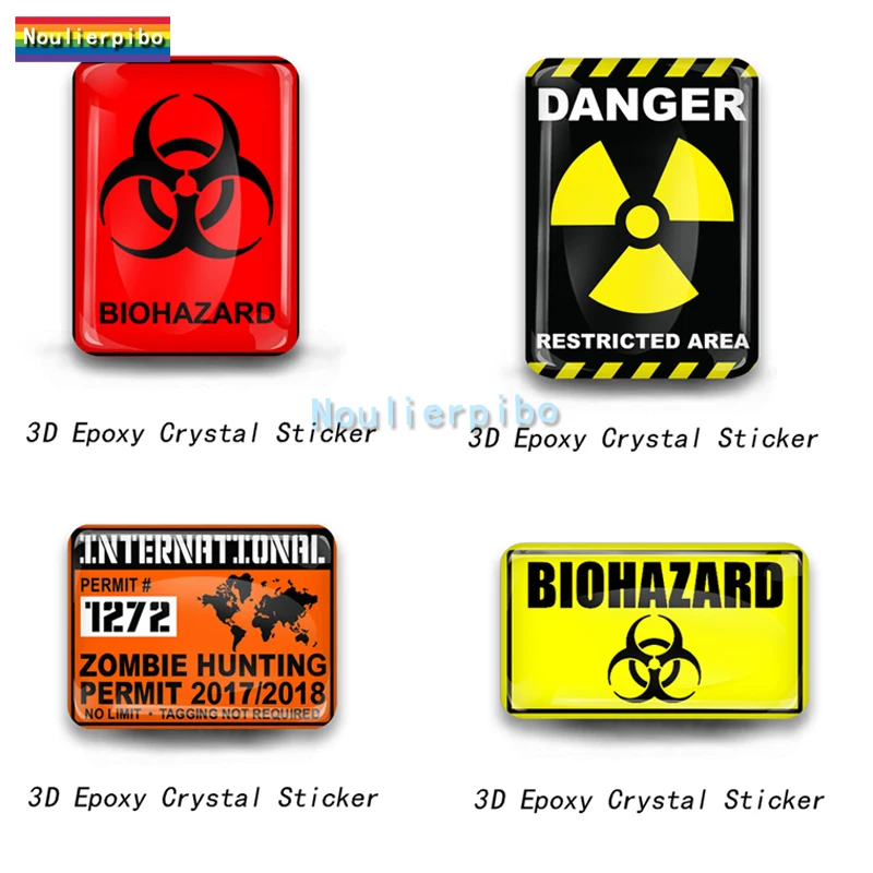 3D-Stereo-Exquisite-Dome-Epoxy-Resin-Car-Sticker-DANGER-RADIOACTIVE ...
