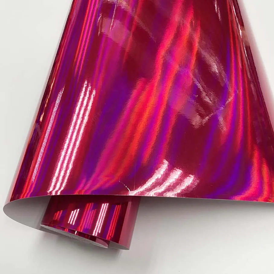 Glossy-Holographic-Pink-Chrome-Vinyl-Wrap-Film-Bubble-Free-Air-Release ...