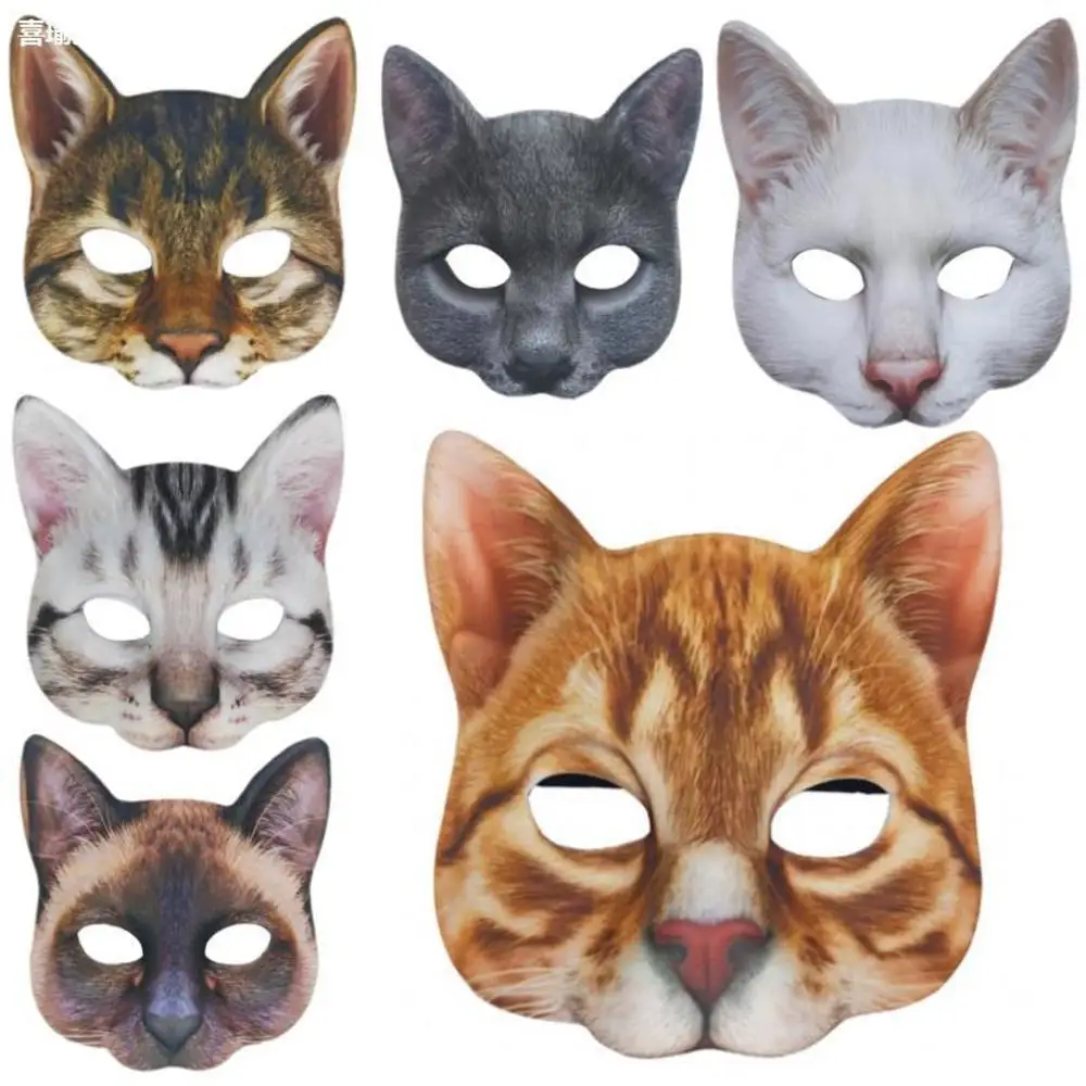 Meia-Face-Lifelike-Cat-Mask-M-scara-de-Festa-Animal-Traje-Cosplay ...