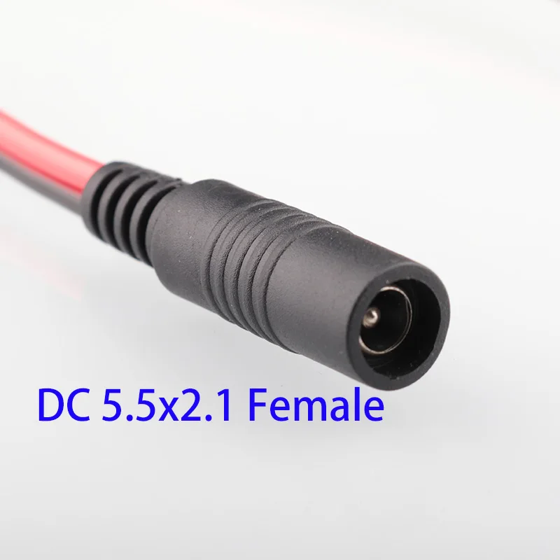 10pcs DC 5.5x2.1mm Extension Connectors 12V Female Jack Cable Wire Line ...
