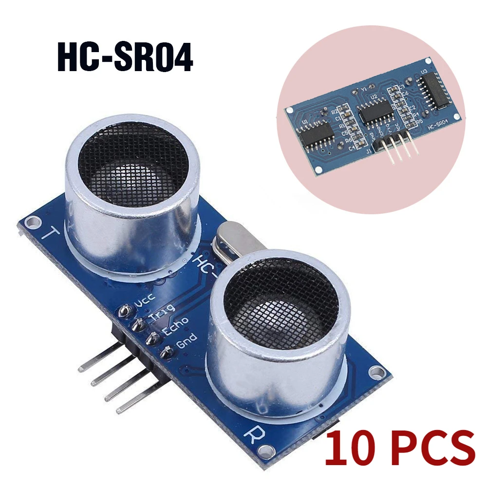 10pcs-Pack-Ultrasonic-Module-HC-SR04-Distance-Measuring-Transducer ...