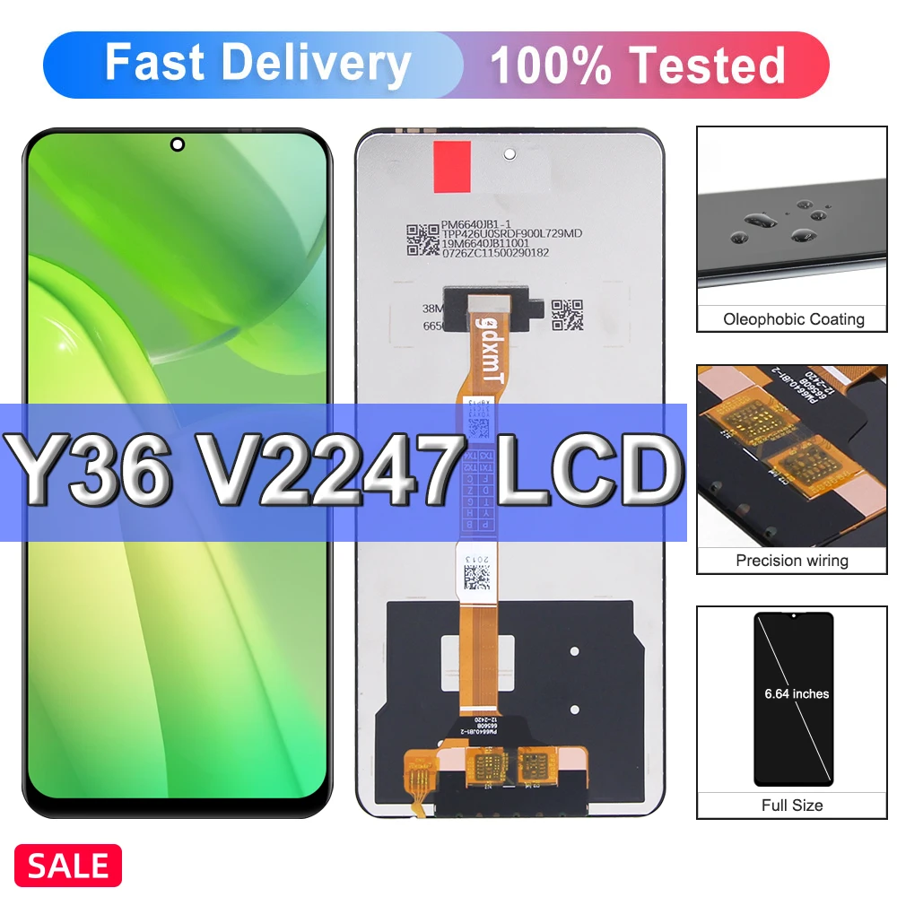 Wyświetlacz 6.64'' do Vivo Y36 4G V2247, ekran LCD z panelem dotykowym ...