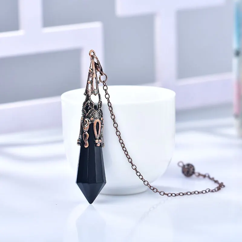 Reiki-cura-cristal-cravejado-colar-Pingente-Obsidiana-Negra-Usado-para ...