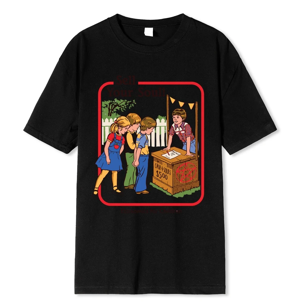 Horror Comic Series Sell Your Soul Economics For Children Men Tshirts T ...
