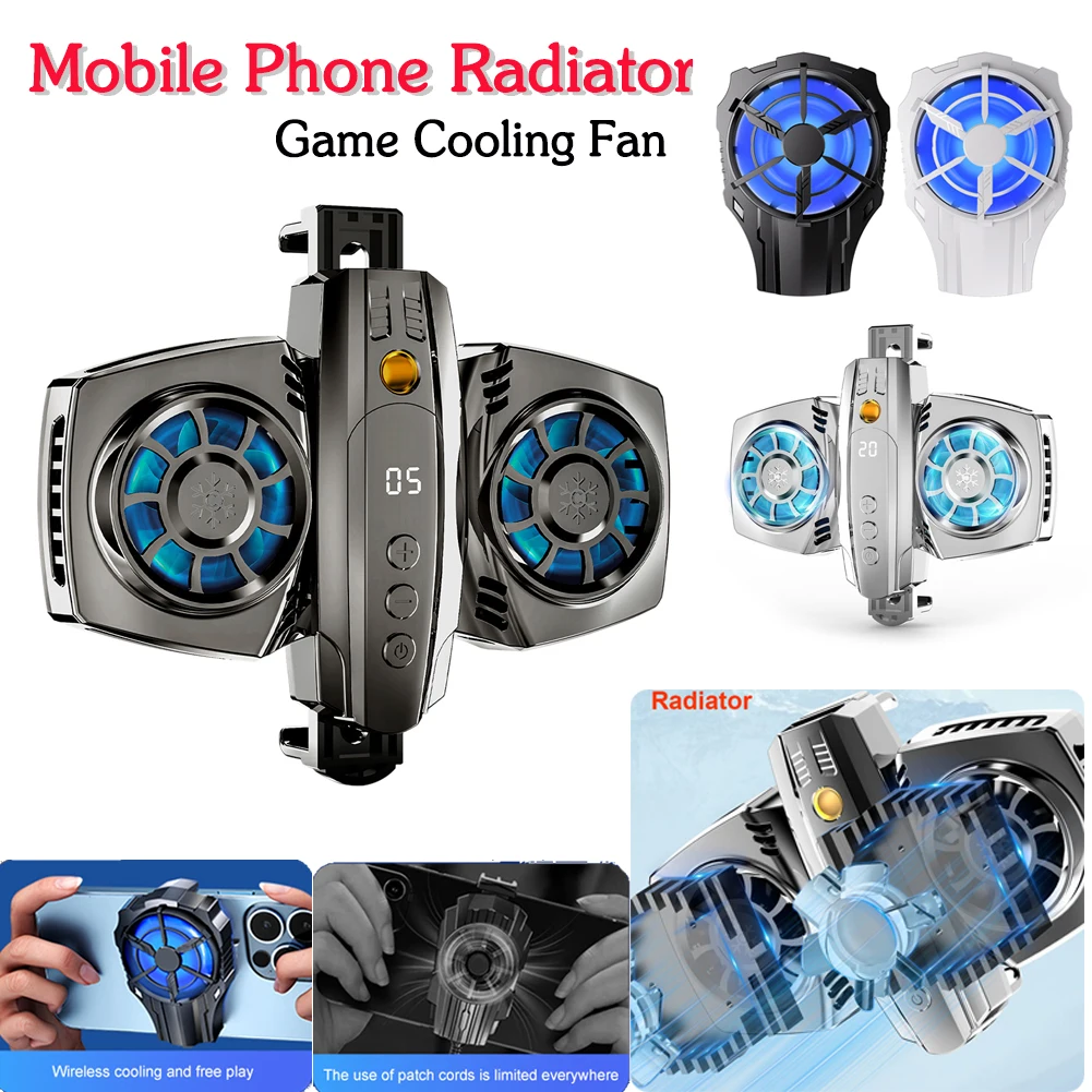 Mobile-Phone-Cooler-Dual-RGB-Cooling-Fan-Phone-Radiator-For-Xiaomi ...