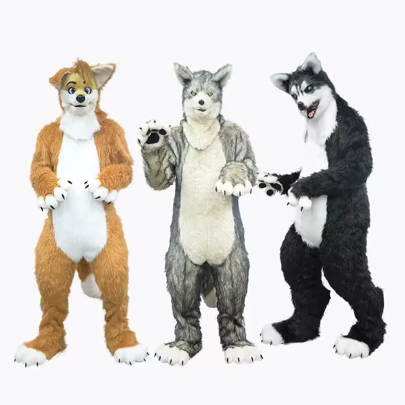 New Realistic Animal Mascot Costume Lion Wolf Rabbit Cosplay Costume ...