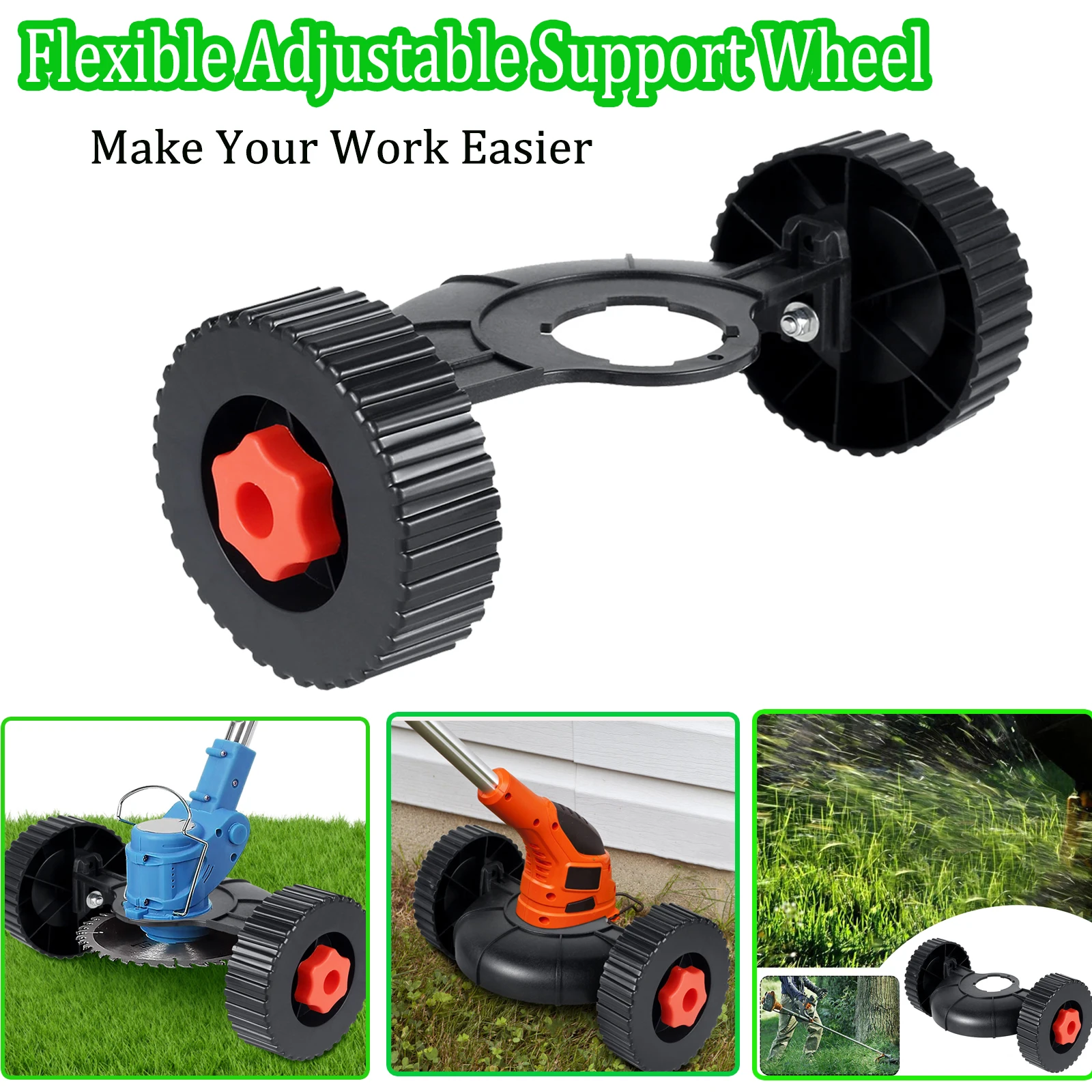 Lawn-Mower-Support-Wheel-Adjustable-Support-Wheels-Attachment-Grass ...