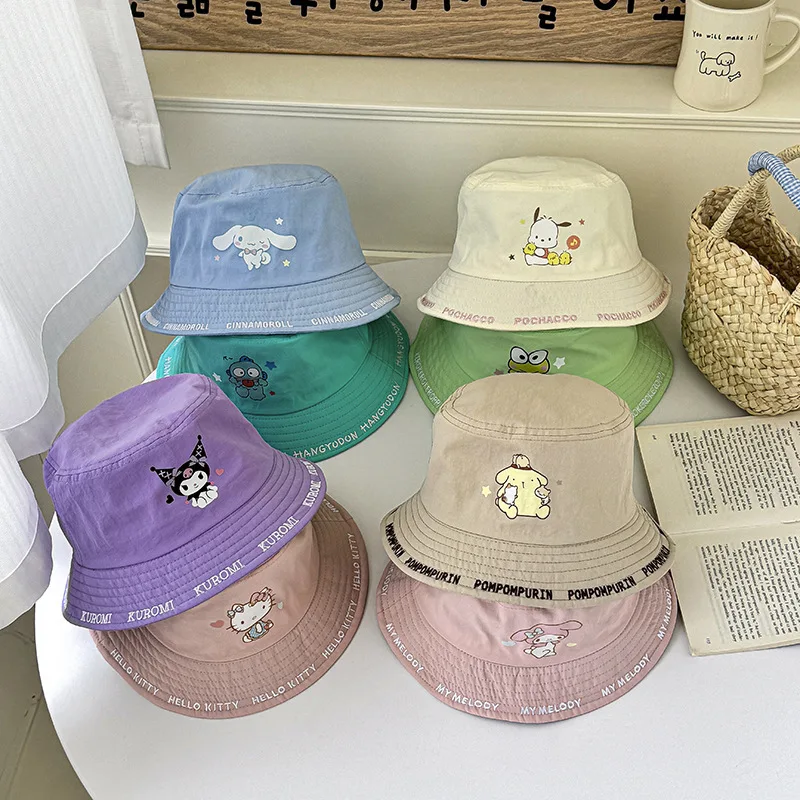Sanrio-Hello-Kitty-Sun-Hat-Anime-Kuromi-Cinnamoroll-Kawaii-Printing ...