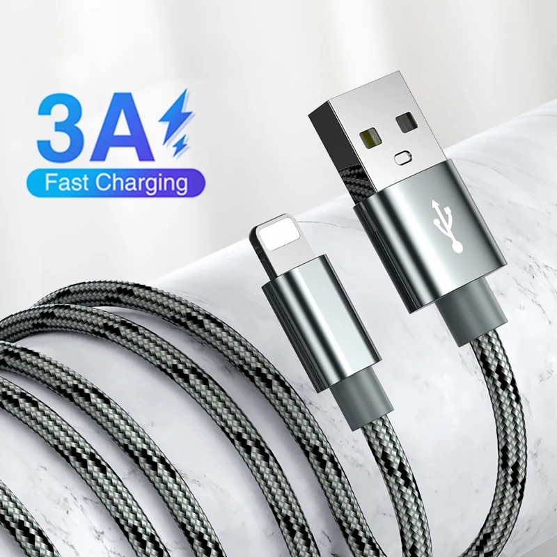 3M USB Cable for iPhone14 13 12 11 Pro Max Xs X 8 Plus Cable 3A Fast ...