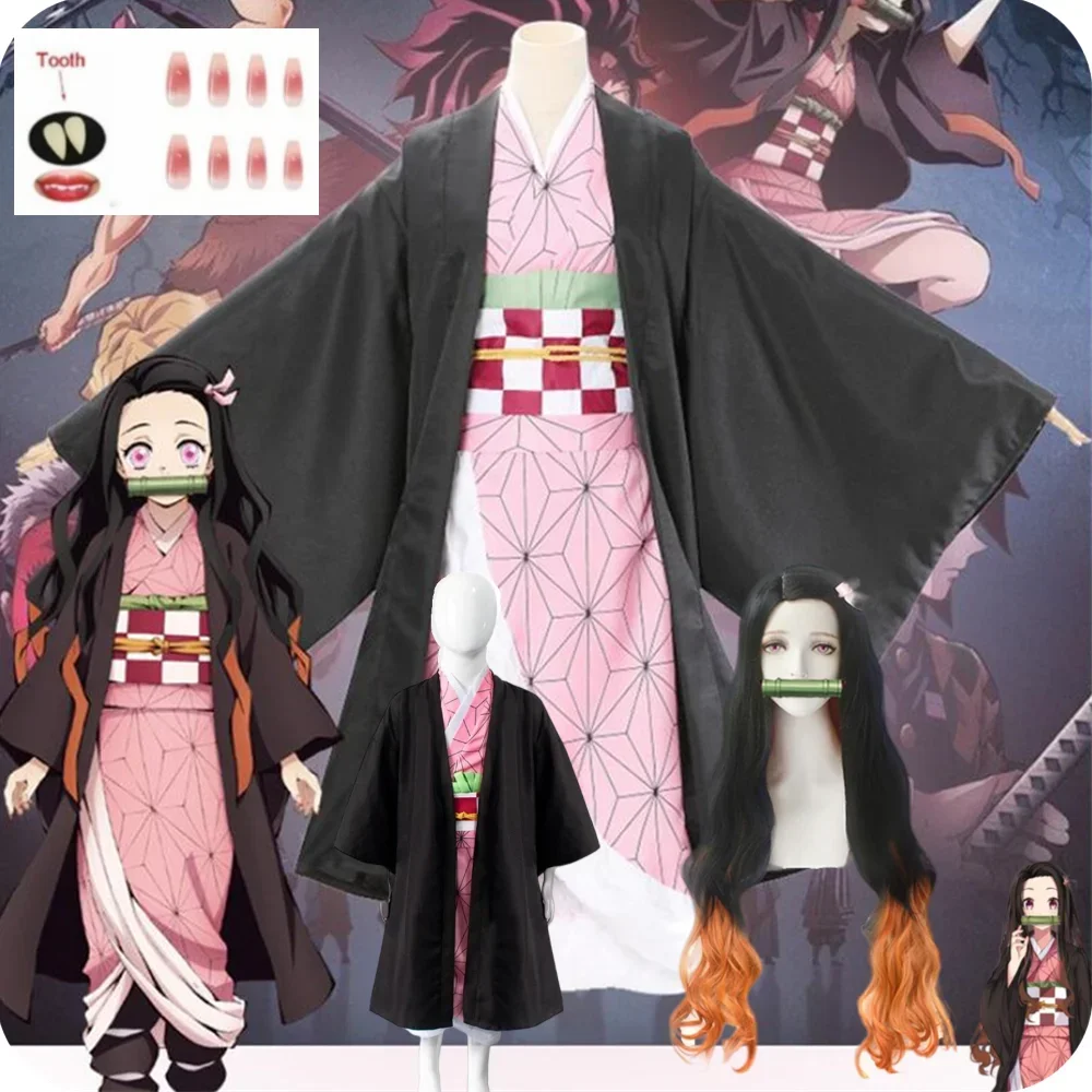 Anime-Cosplay-Demon-Slayers-Kimetsu-no-Yaiba-Kamado-Nezuko-Kimono ...