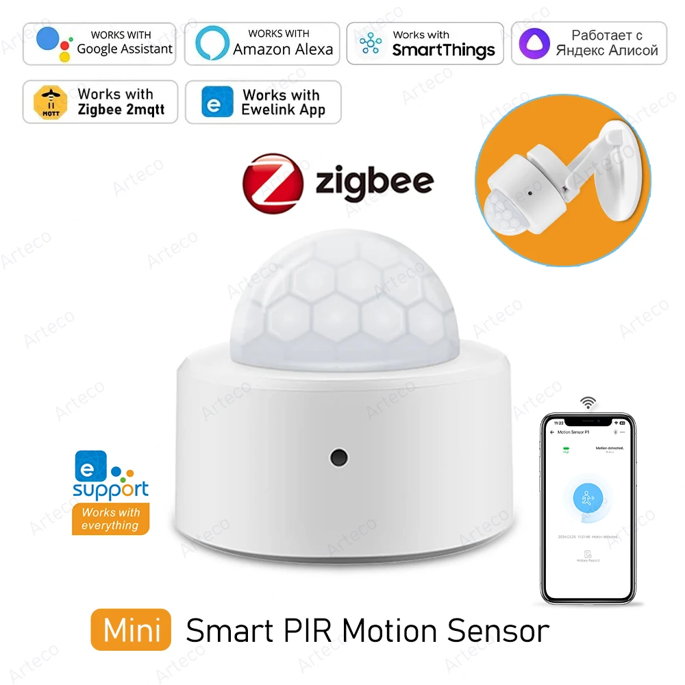 Zigbee 3.0 Smart PIR Motion Sensor – All Things Tech Store
