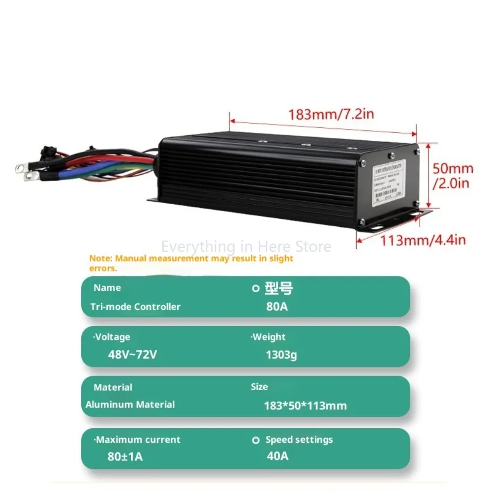 48V -72V Bicycle Controller Set 80A Three Mode Controller UKC1 Display ...