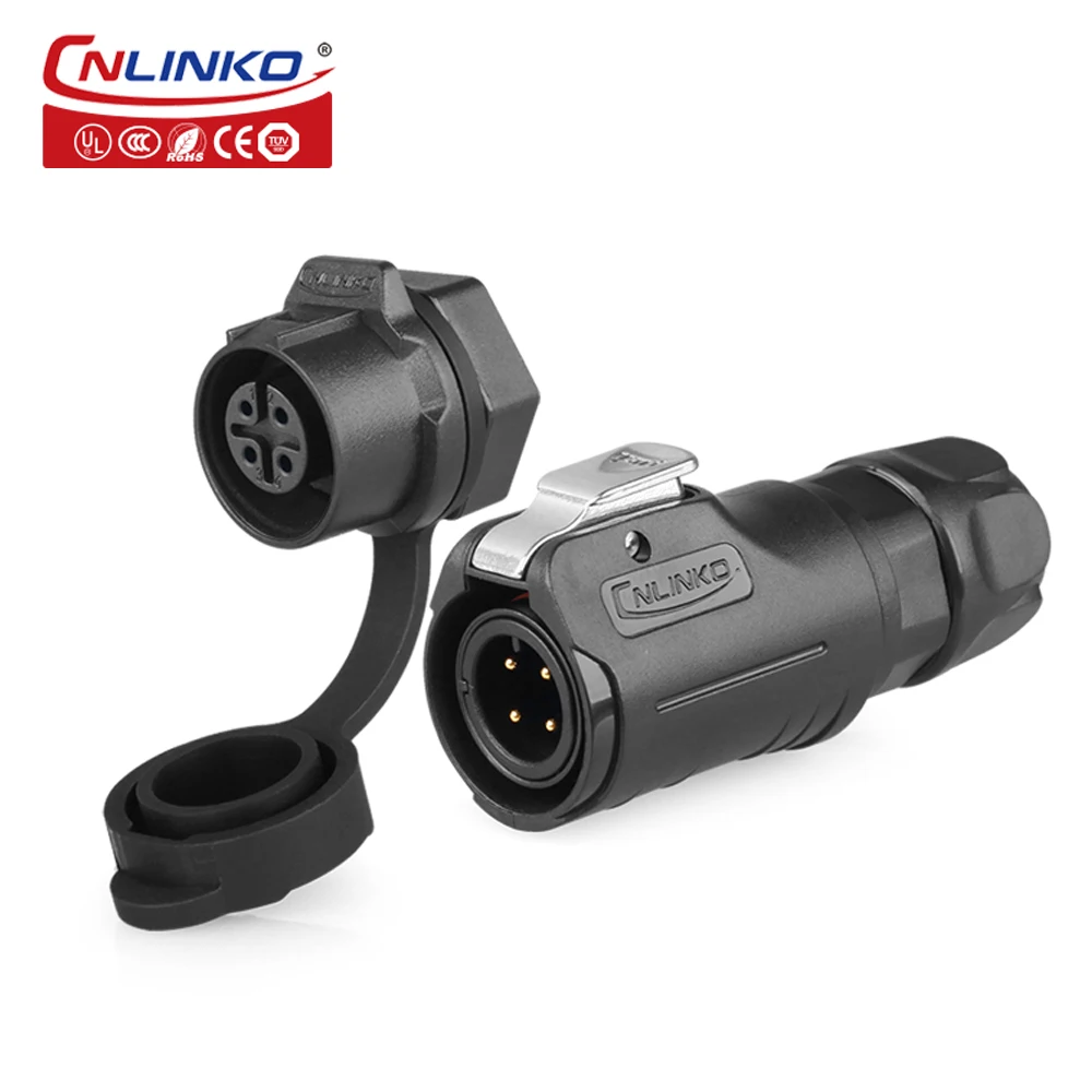 Cnlinko M12 Ip67 Waterproof Outdoor Plastic Power Push Pull Easy Quick ...