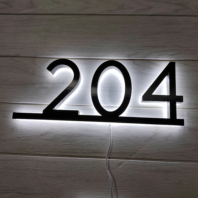 Customized Modern Led House Number Light Outdoor Home Apartment Hotel ...