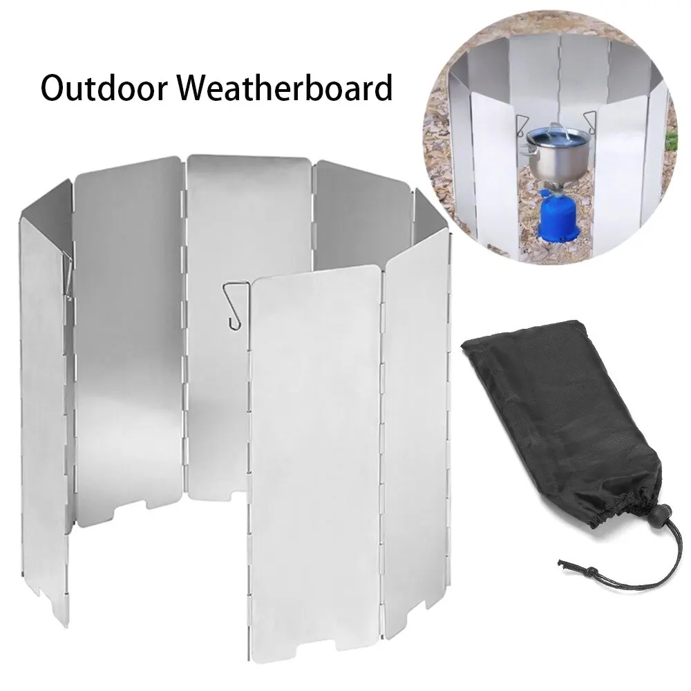 10-Plates-Foldable-Wind-Shield-Security-Escape-Outdoor-Camping-Picnic ...