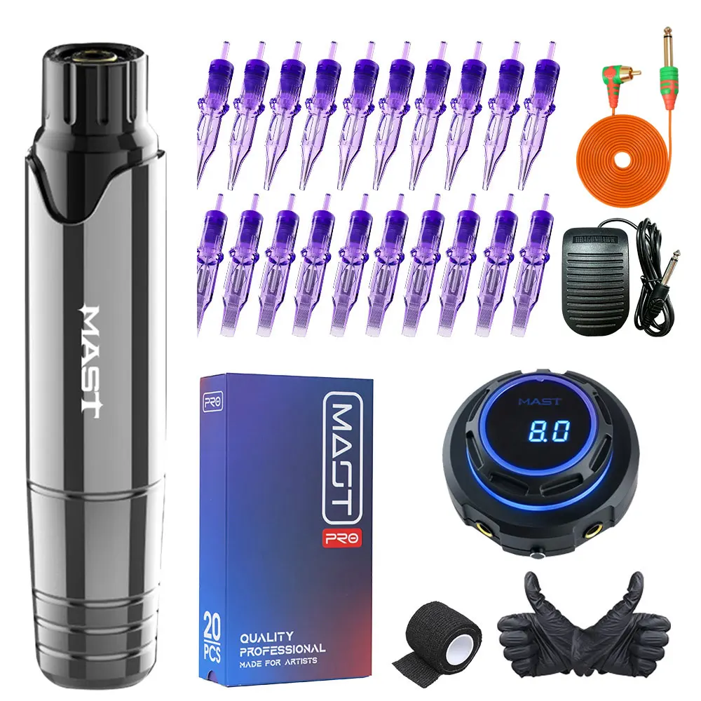 Mast P10 Pmu Tattoo Kit Permanent Makeup Machine Set Dragonhawk Lcd ...